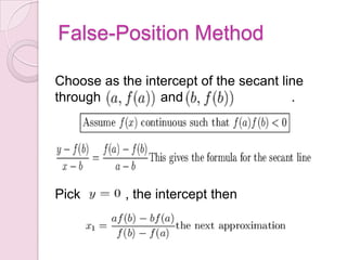 Regula falsi method | PPTX