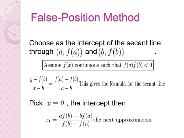 Regula falsi method | PPT