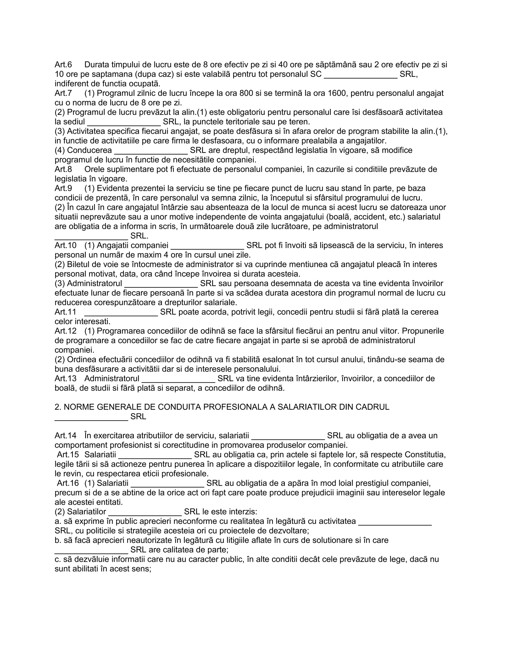 Regulament de ordine_interioara_1 | PDF