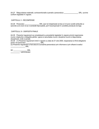 Regulament de ordine_interioara_1 | PDF