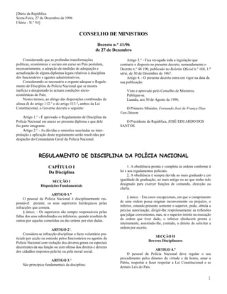 Regulamento organico da pn | PDF