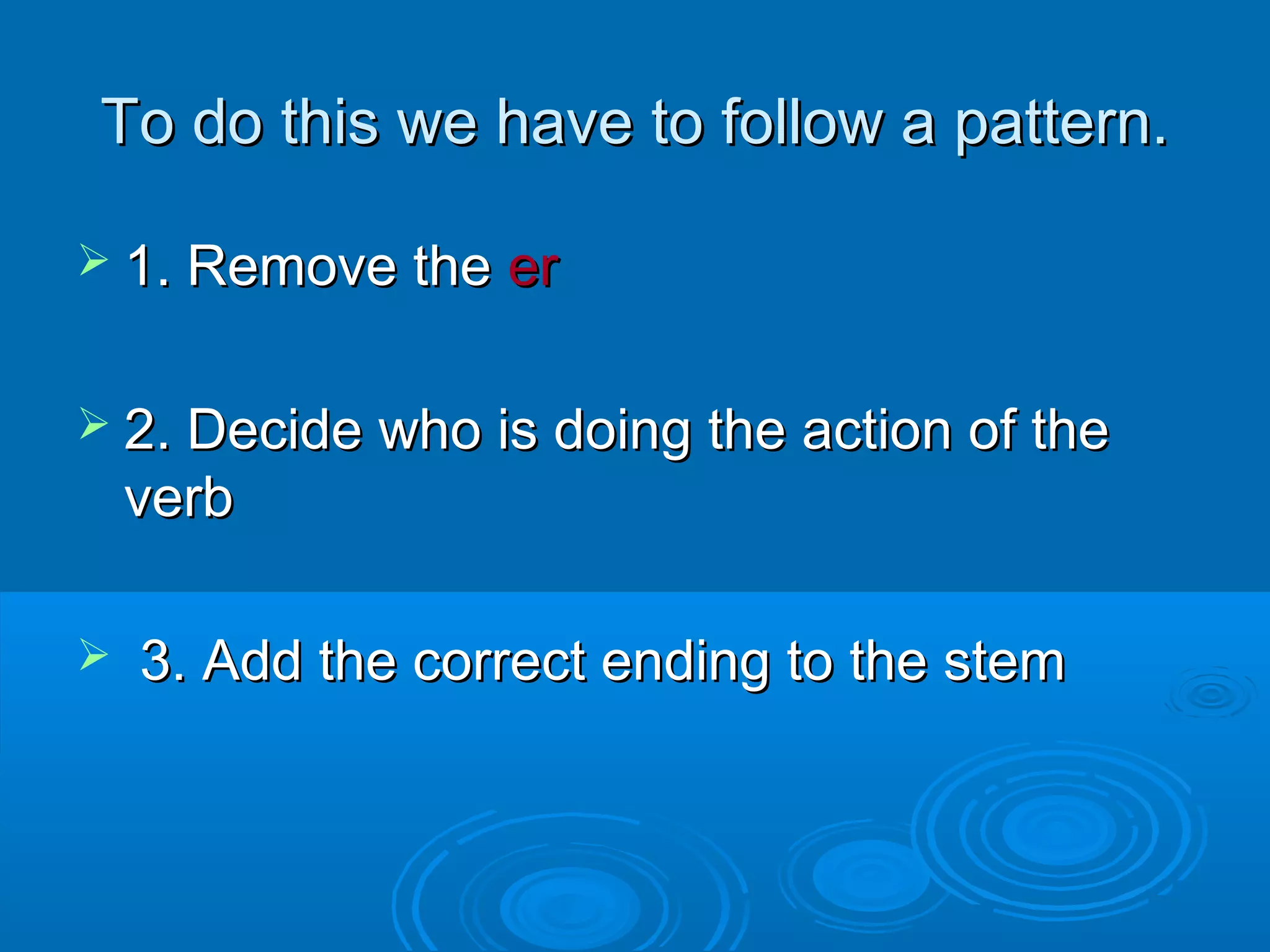 Conjugating regular "er" verbs | PPT