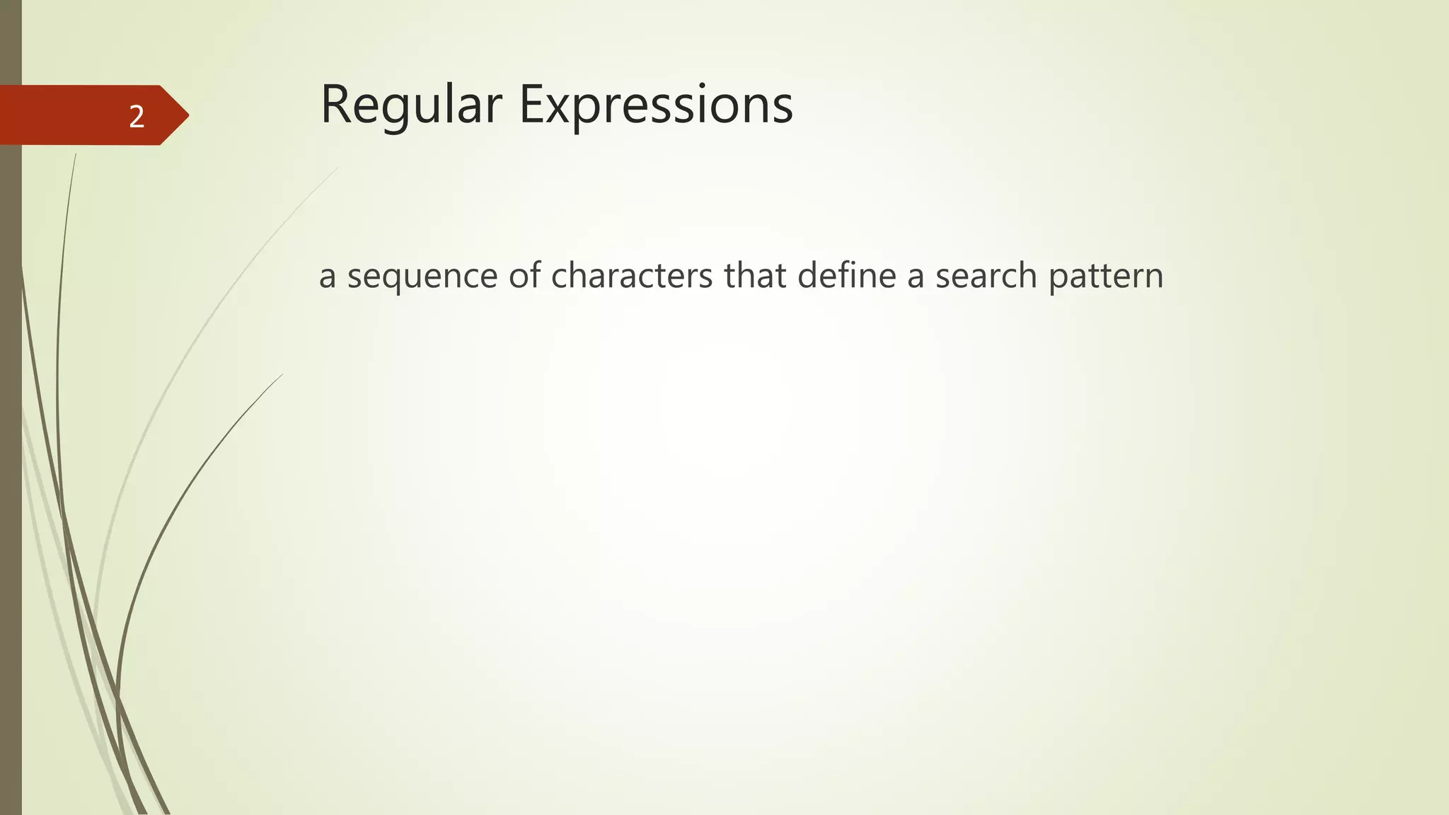 Learning Regular Expression Basics v1 | PPT