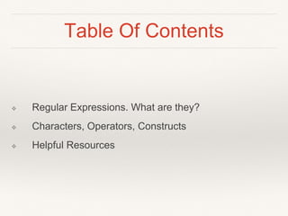 Regular expressions | PPTX