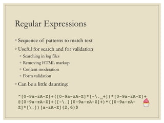Regular expressions-ada-2018 | PPTX | Programming Languages | Computing