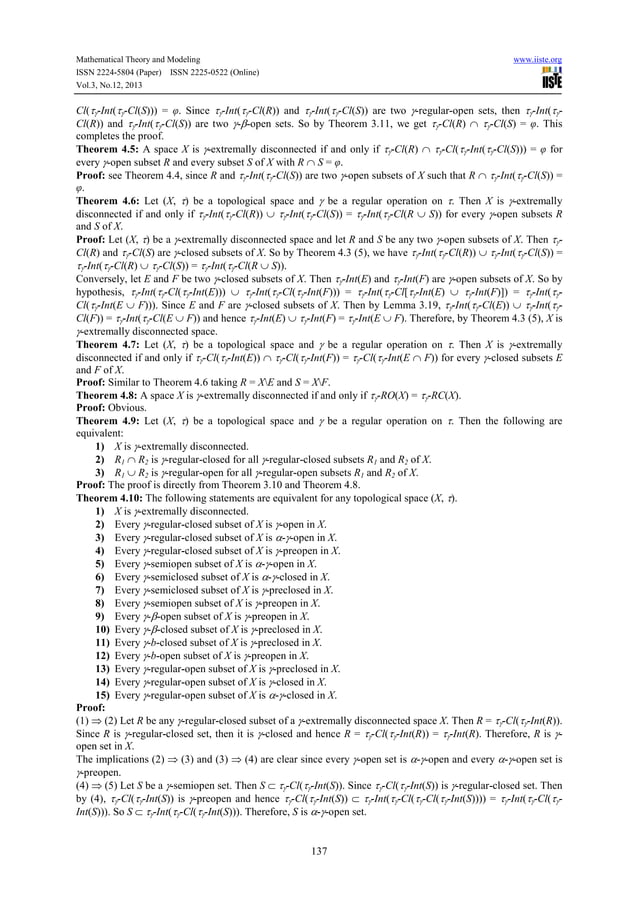 γ Regular-open sets and γ-extremally disconnected spaces | PDF