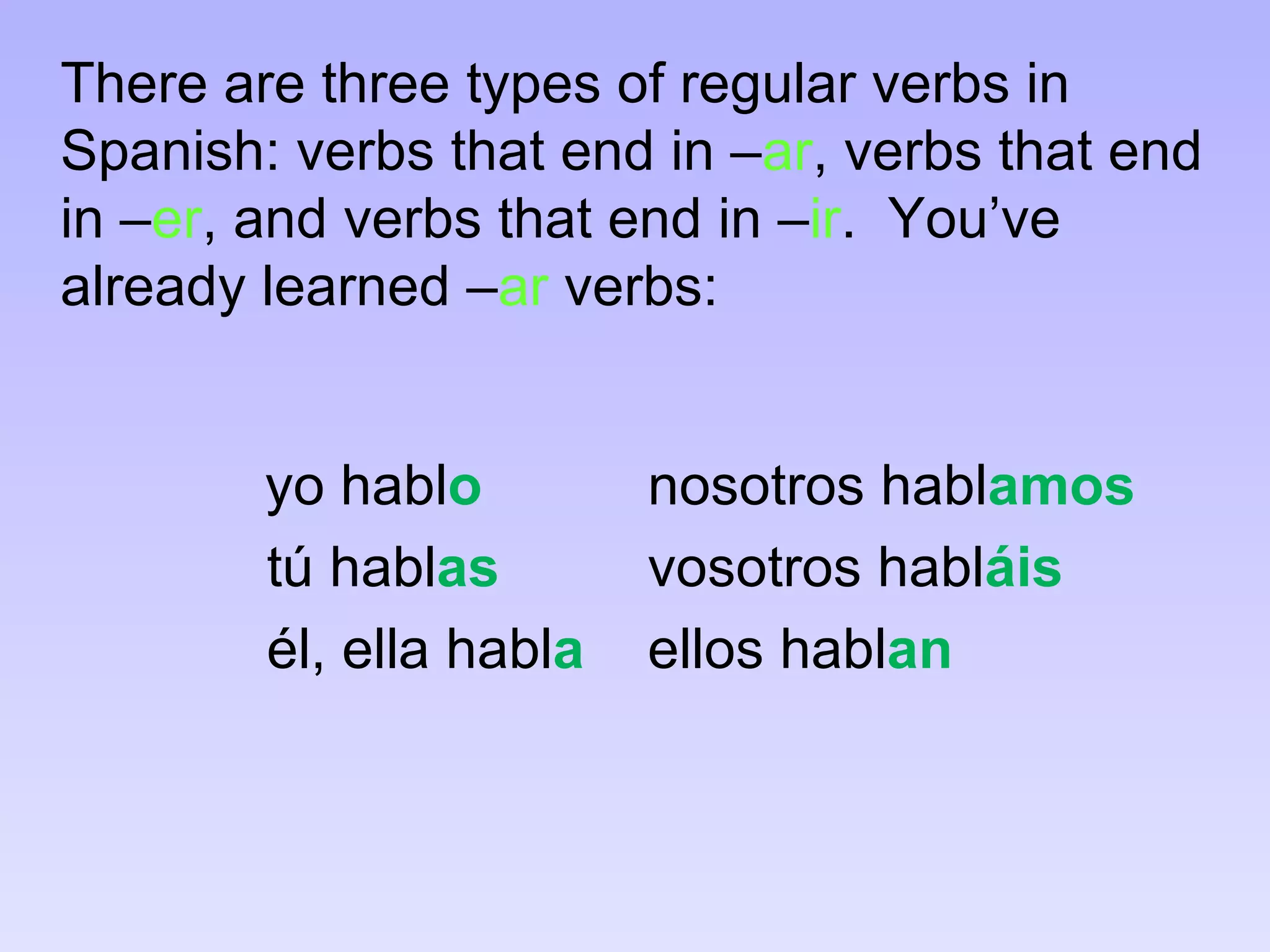 Regular present-tense-er-ir | PPT