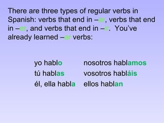 Regular present-tense-er-ir | PPT