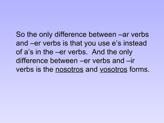 Regular present-tense-er-ir | PPT