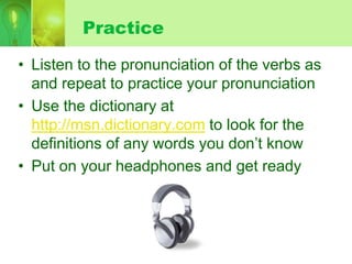 Regular verbs- pronunciation | PPT