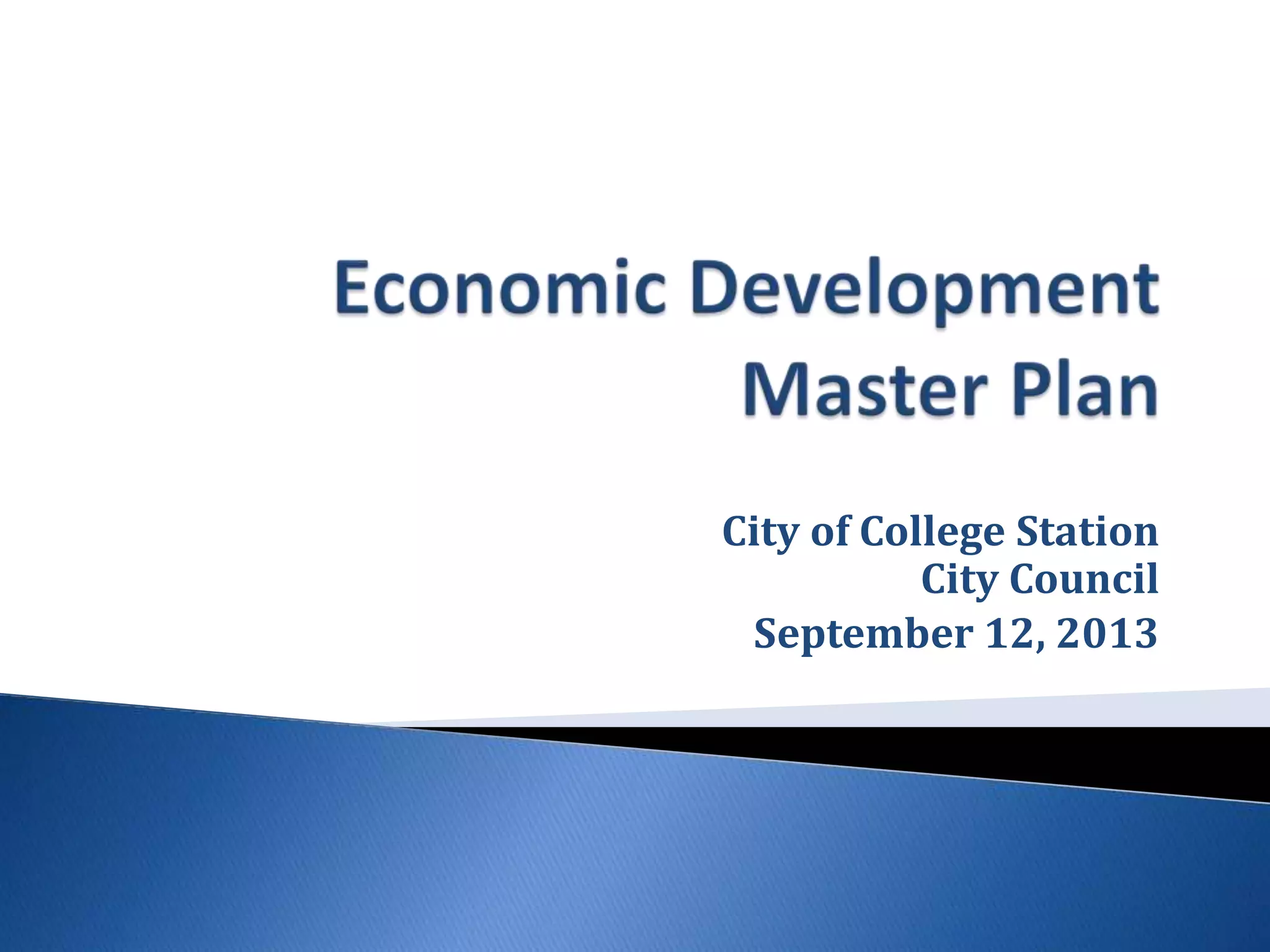 Economic Development Master Plan | PPT