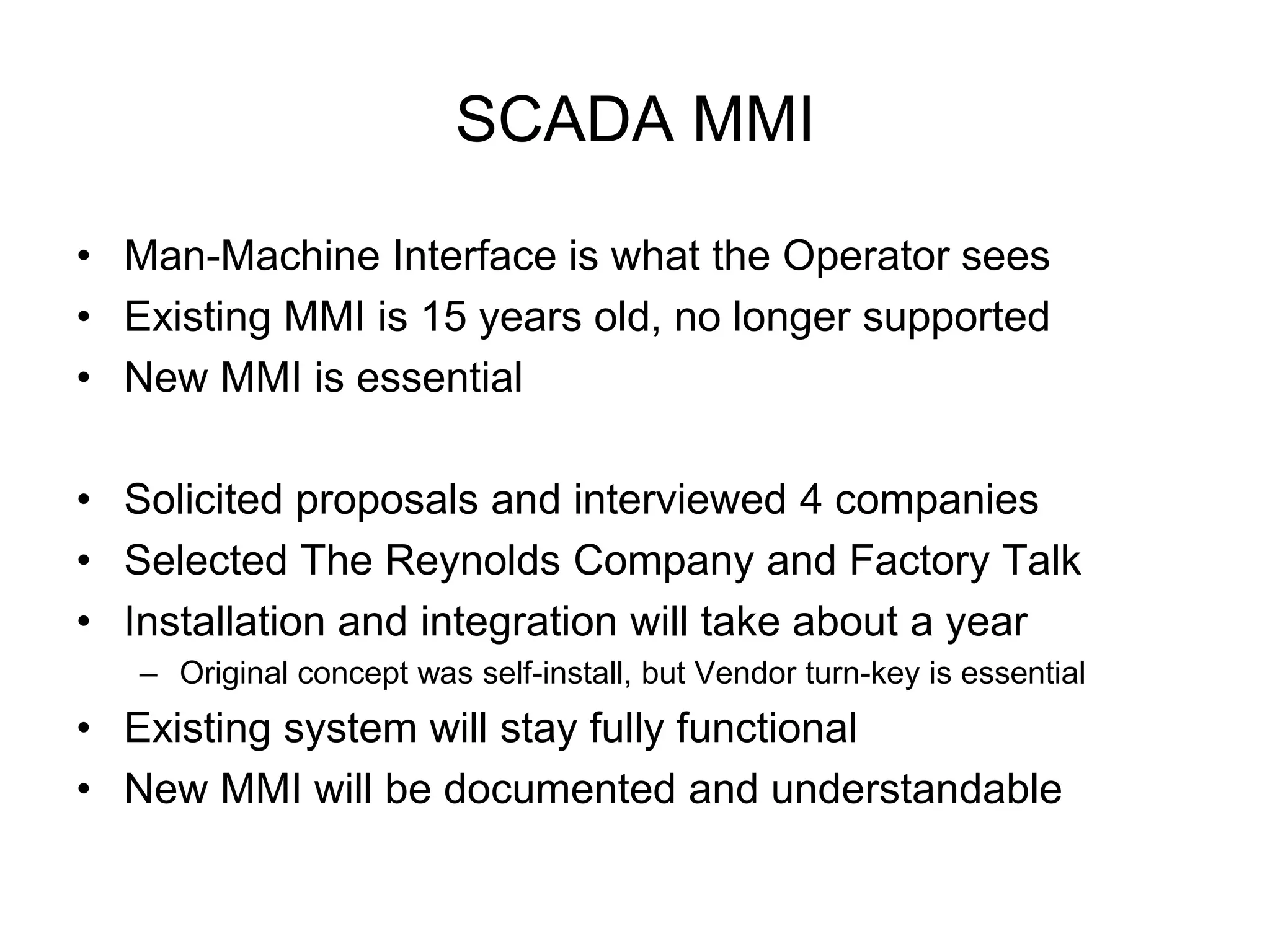SCADA Man-Machine Interface | PPTX
