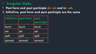Regular and irregualr verbs | PPT