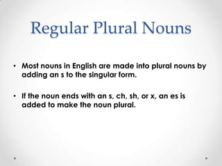 Regular and Irregular plural nouns! | PPTX