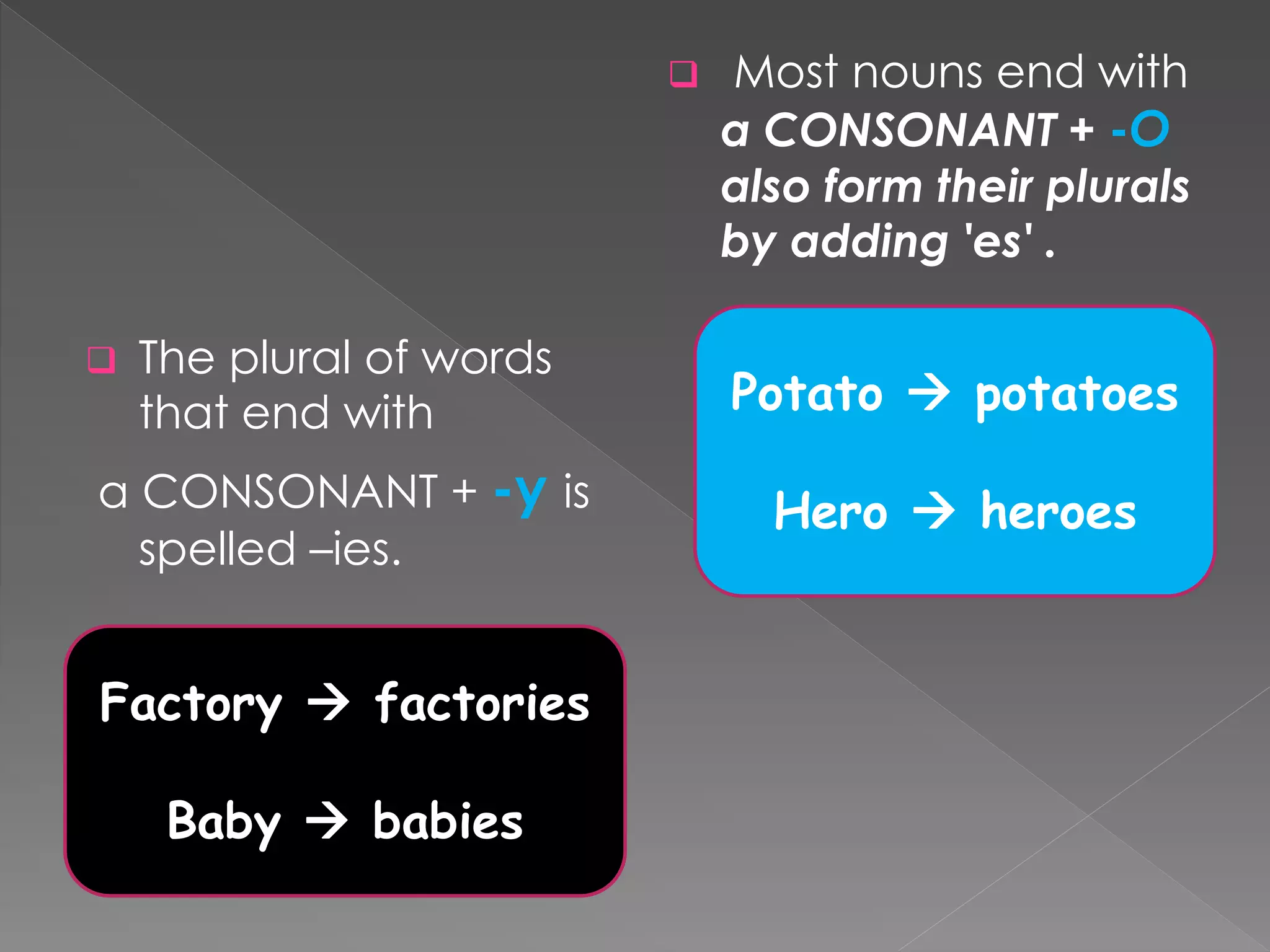 Regular and irregular plural nouns | PPTX