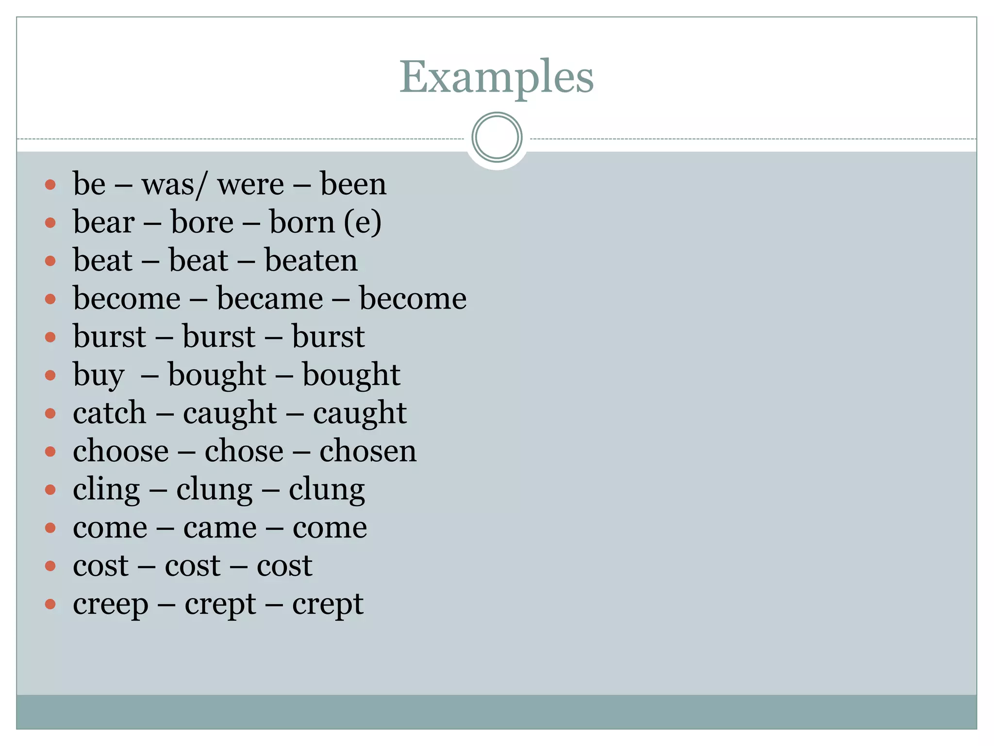 Regular and irregular verb forms | PPTX