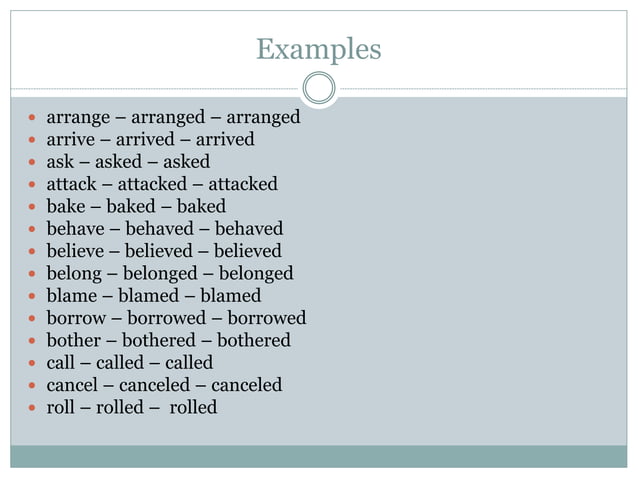Regular and irregular verb forms | PPTX