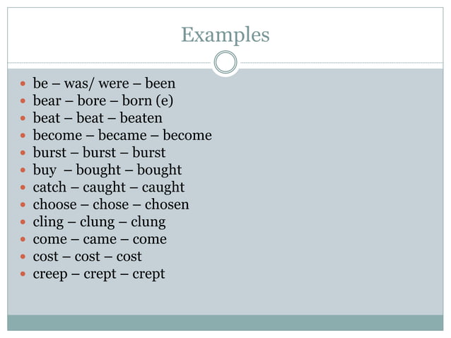Regular and irregular verb forms | PPTX