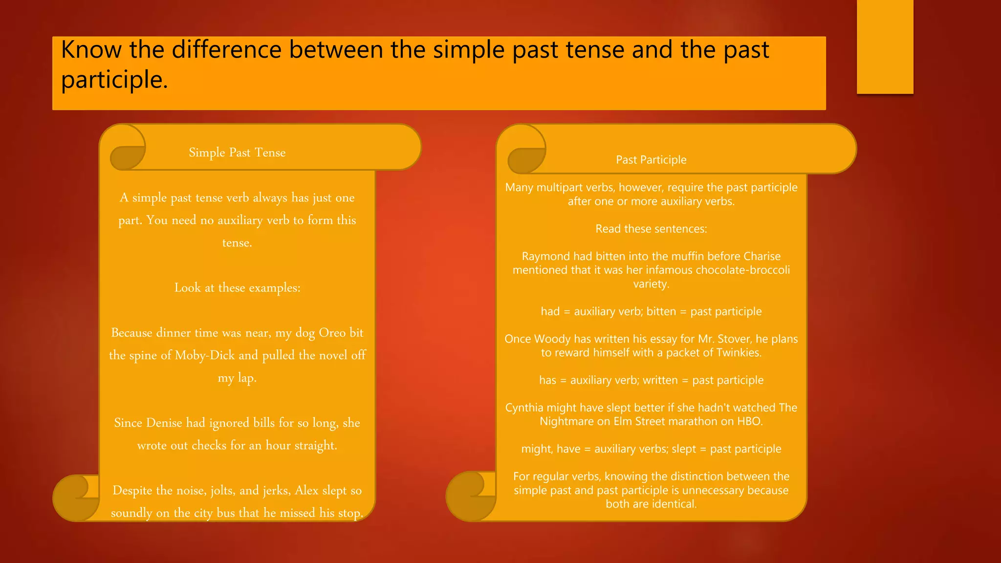 Regular and irregular verbs | PPTX