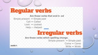 Regular and irregular verbs | PPTX