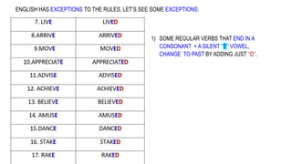 REGULAR AND IRREGULAR VERBS - INCOMPLETE.pptx