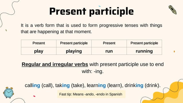 REGULAR AND IRREGULAR VERBS - PAST PRESENT PARTICIPLE.pptx | Food & Drink