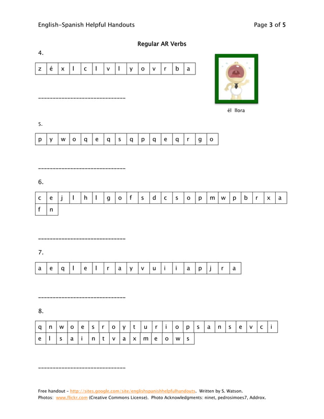 Regular ar verbs | PDF