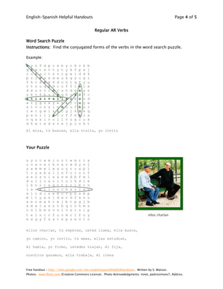 Regular ar verbs | PDF