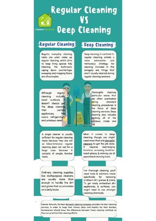 What’s The Difference? Regular Cleaning VS Deep Cleaning | PDF