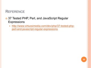 Regular expression | PPT