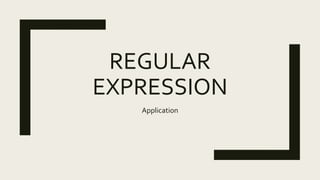 Regular Expression | PPT