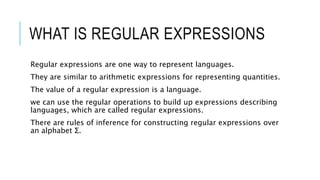 Regular expression | PPT