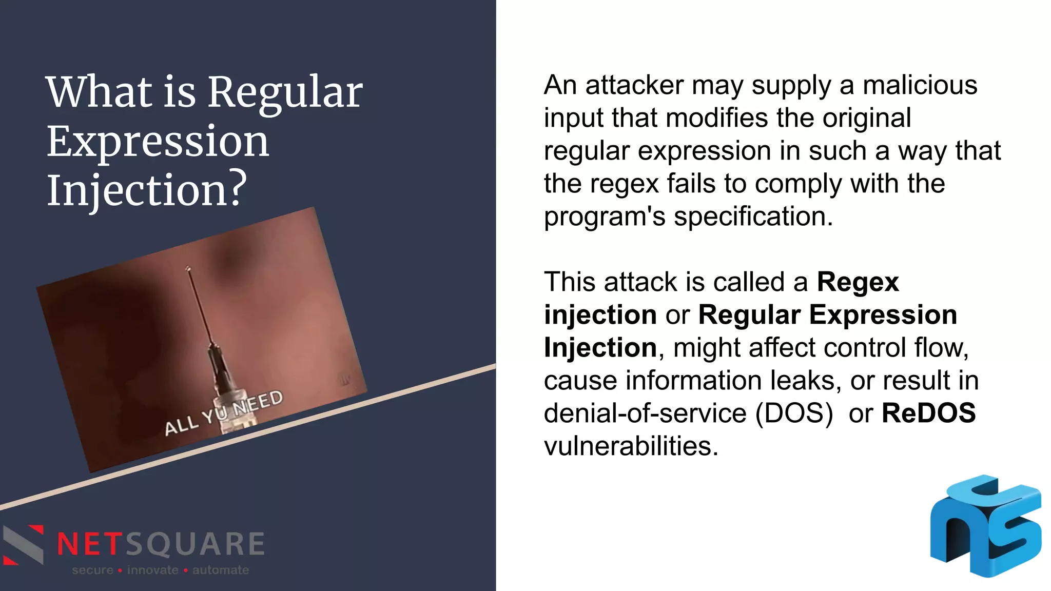 Regular Expression Injection Ppt