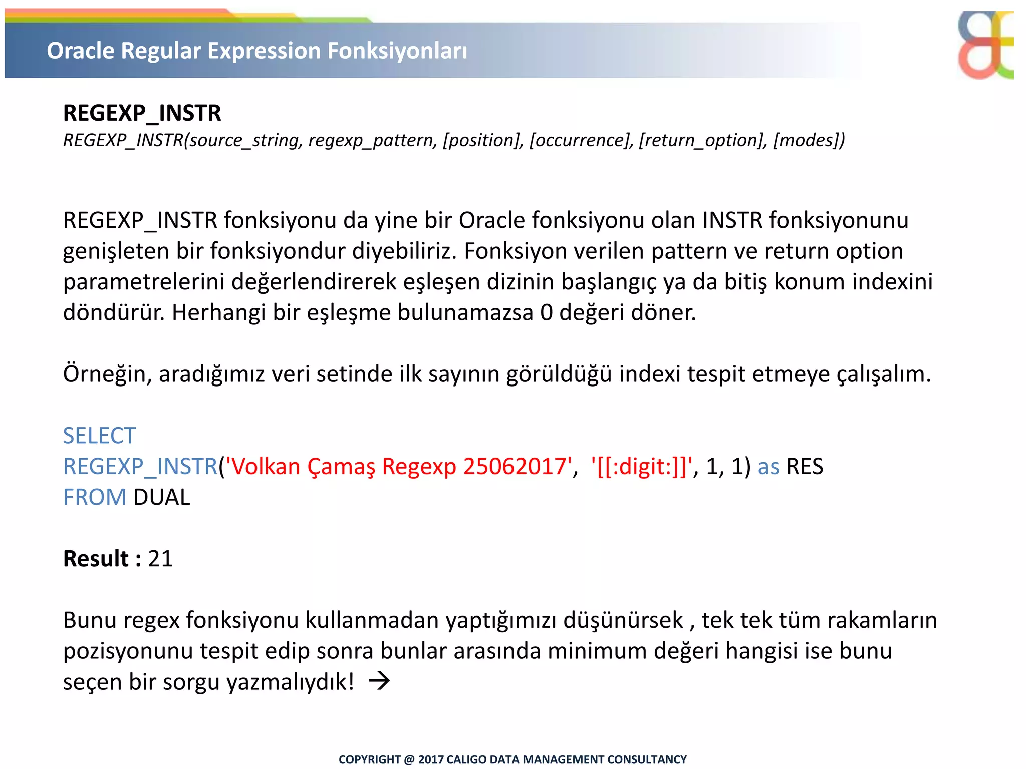 Regular Expression on Oracle | PPTX