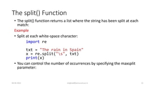 Python- Regular expression | PPTX