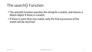 Python- Regular expression | PPTX