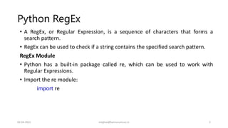 Python- Regular expression | PPT