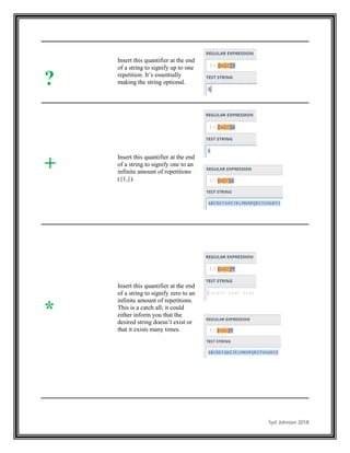 Regular Expression Cheat Sheet | PDF