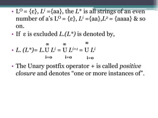 Regular expression (compiler) | PPT