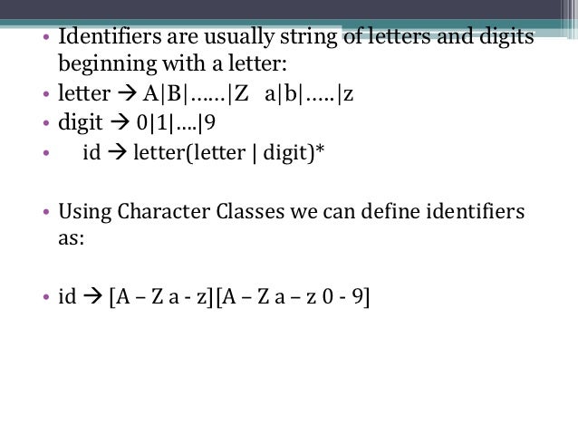 Regular expression (compiler)