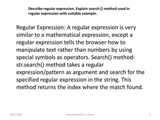 Regular Expression Examples of css | PPT