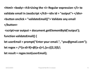 Regular Expression Examples of css | PPT