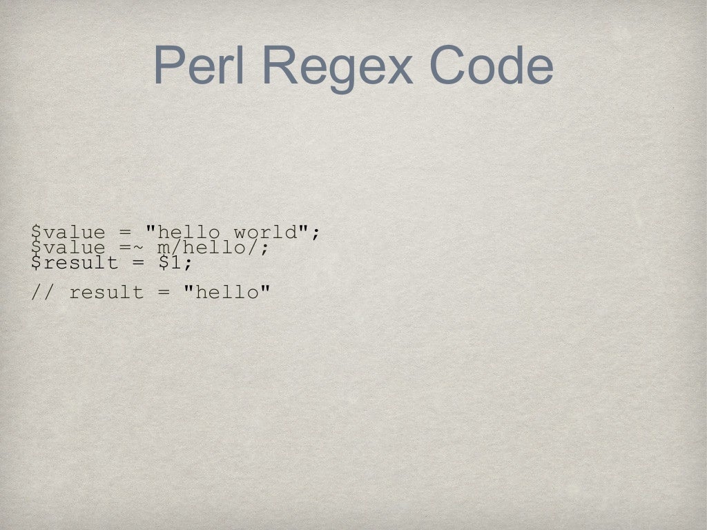 Perl Regex Code Value