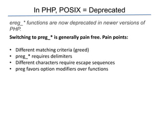 Regular Expressions in PHP | PPTX