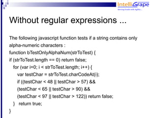 Regular expressions | PPT | Internet for Beginners | Internet