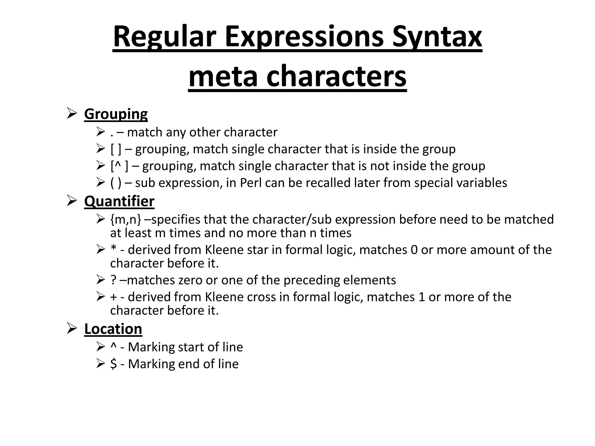 Regular expressions | PPTX