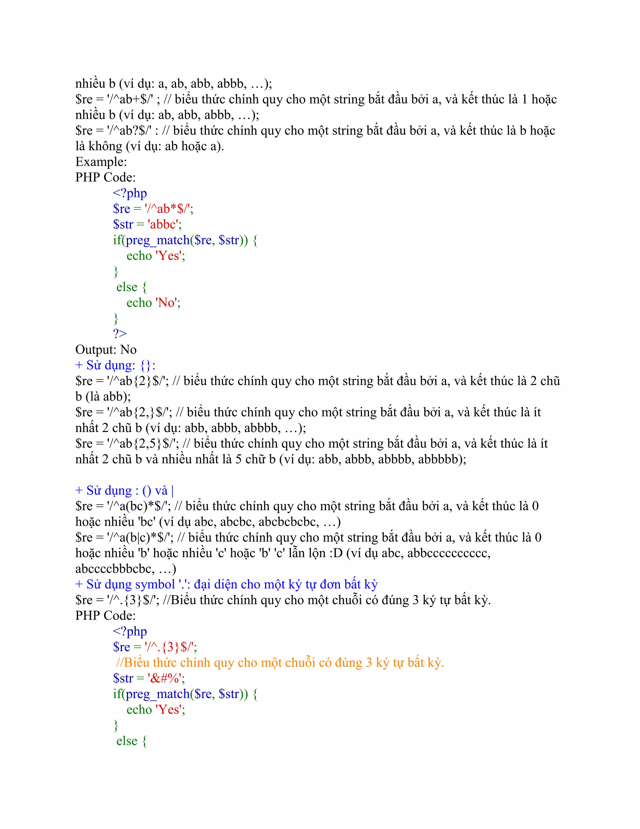 PHP Regular expressions | PDF