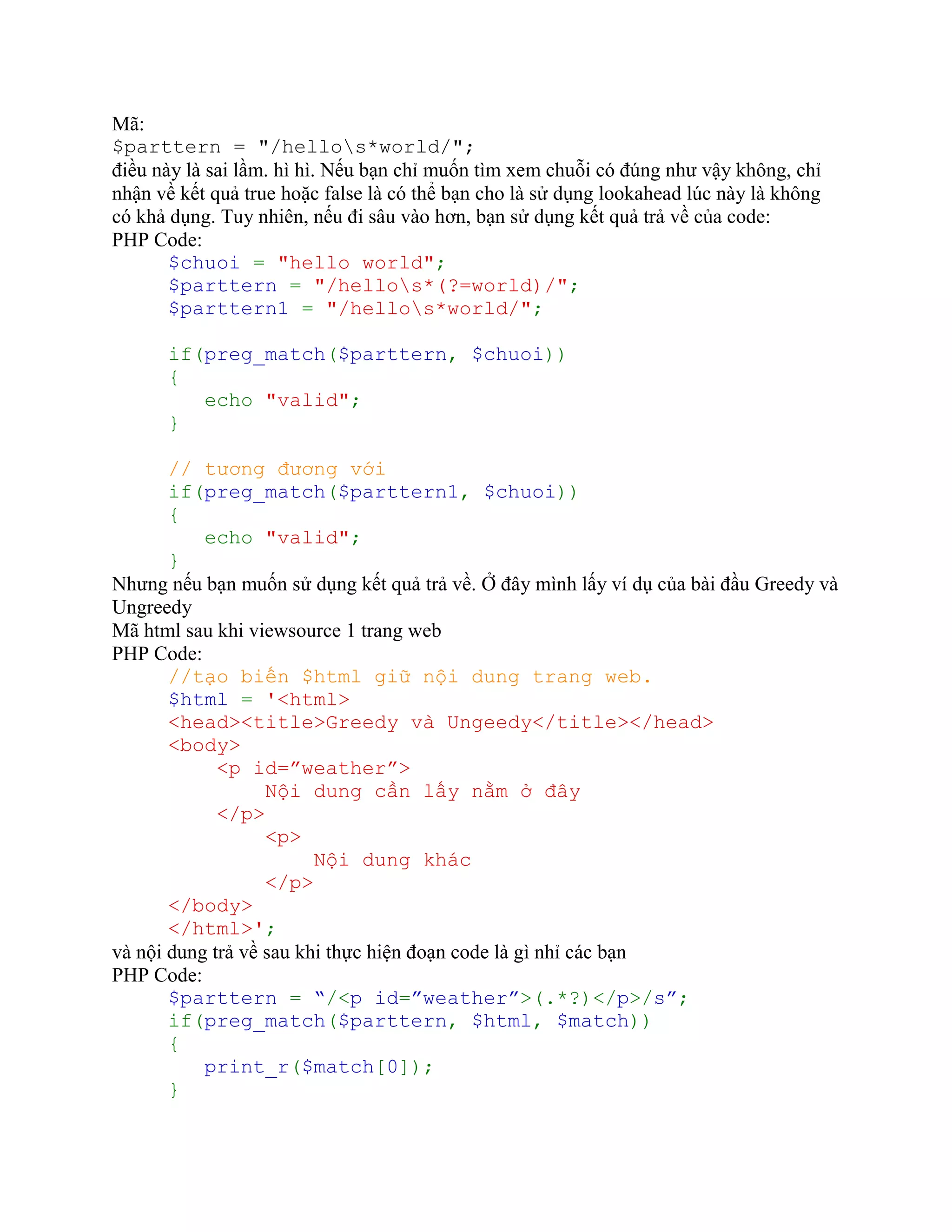 PHP Regular expressions | PDF