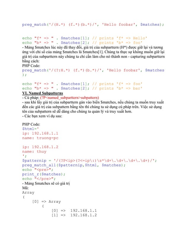 PHP Regular expressions | PDF