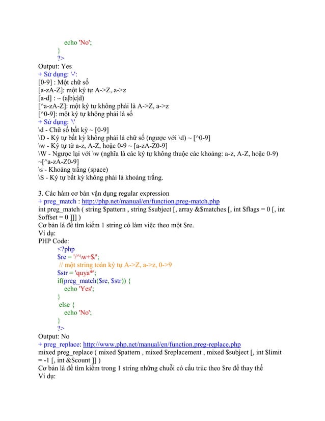 Php Regular Expressions Pdf
